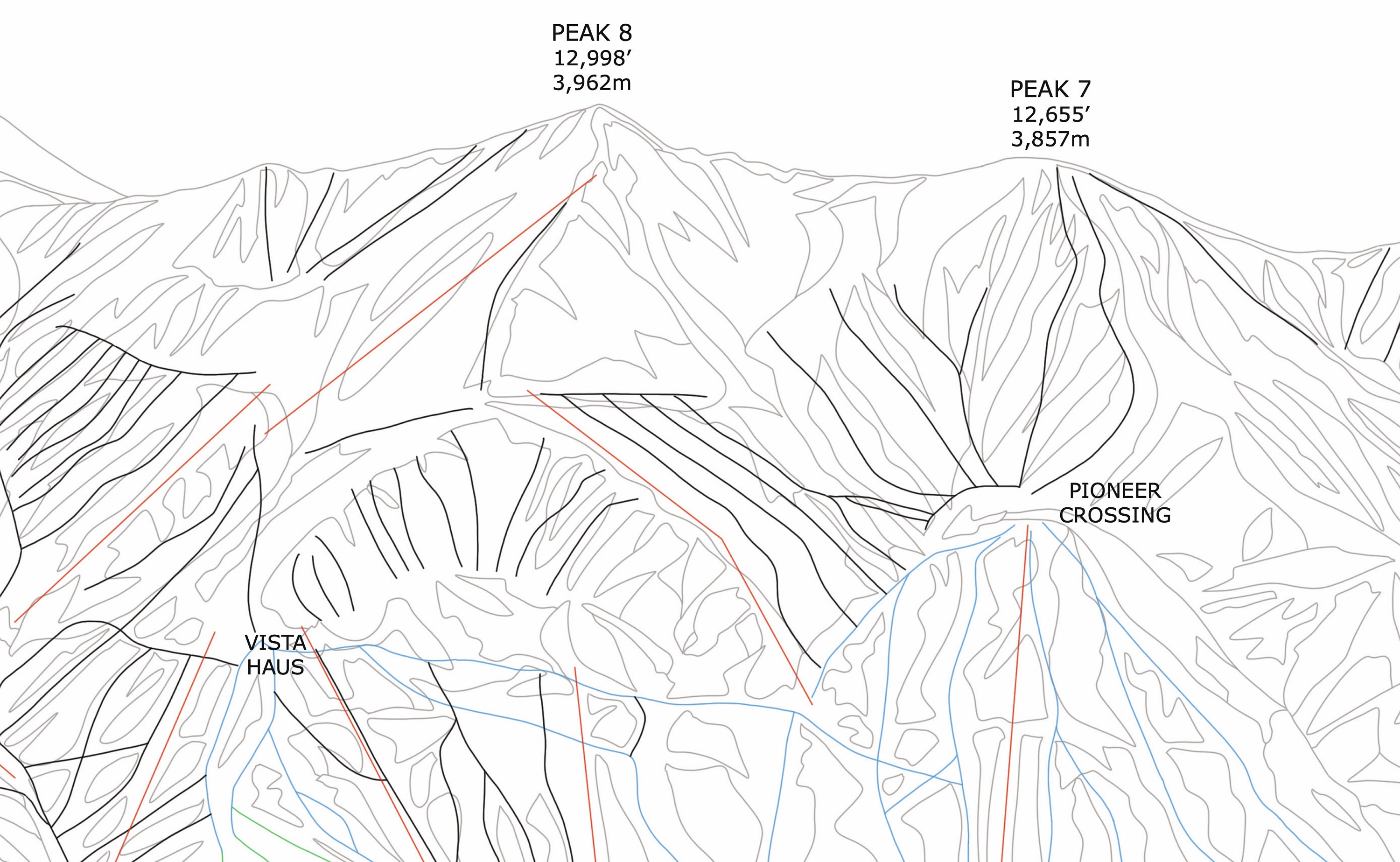 Breckenridge Trail Ski Piste Map Poster/print - Etsy