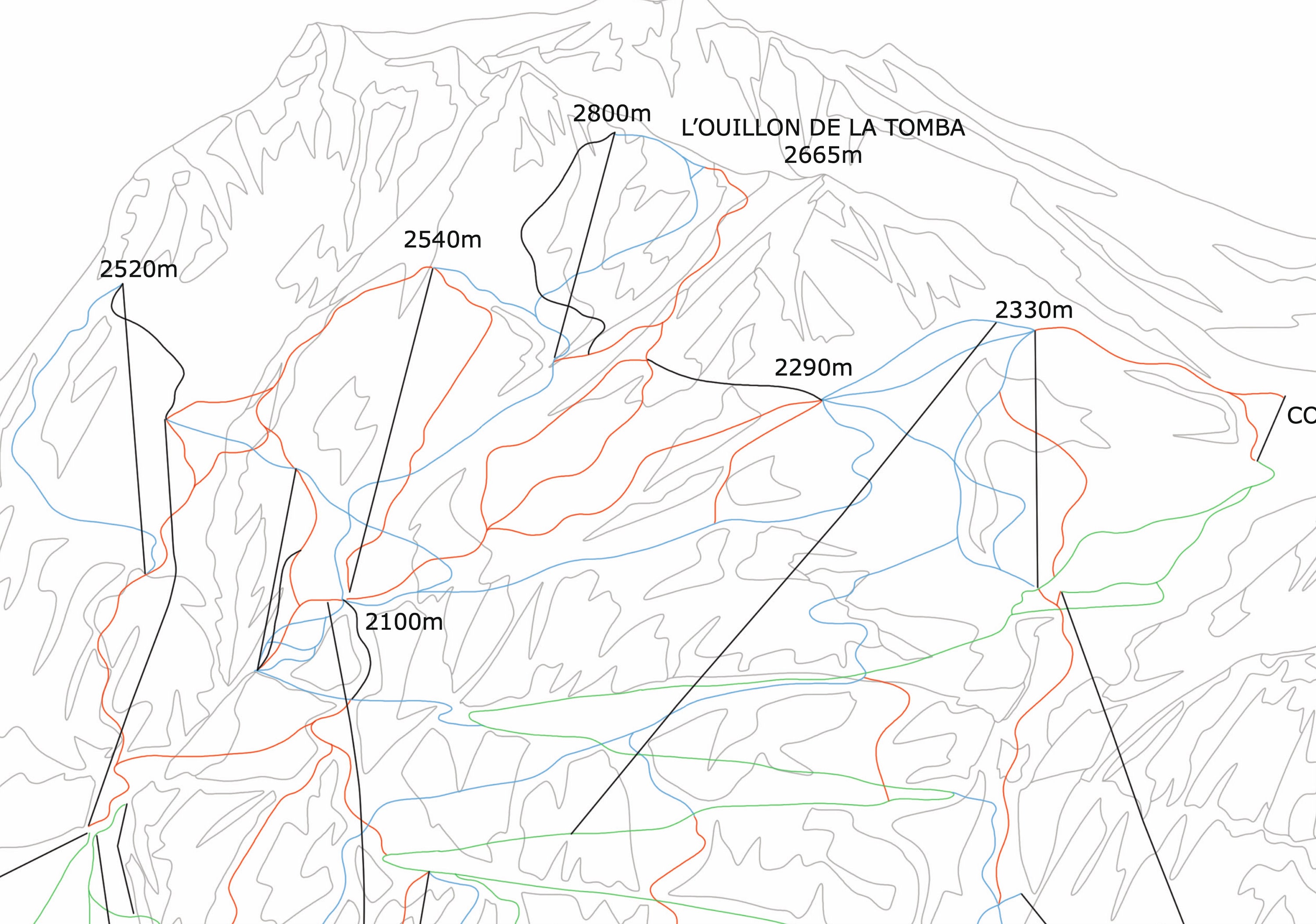 Val Cenis Ski Piste Map Poster/print - Etsy