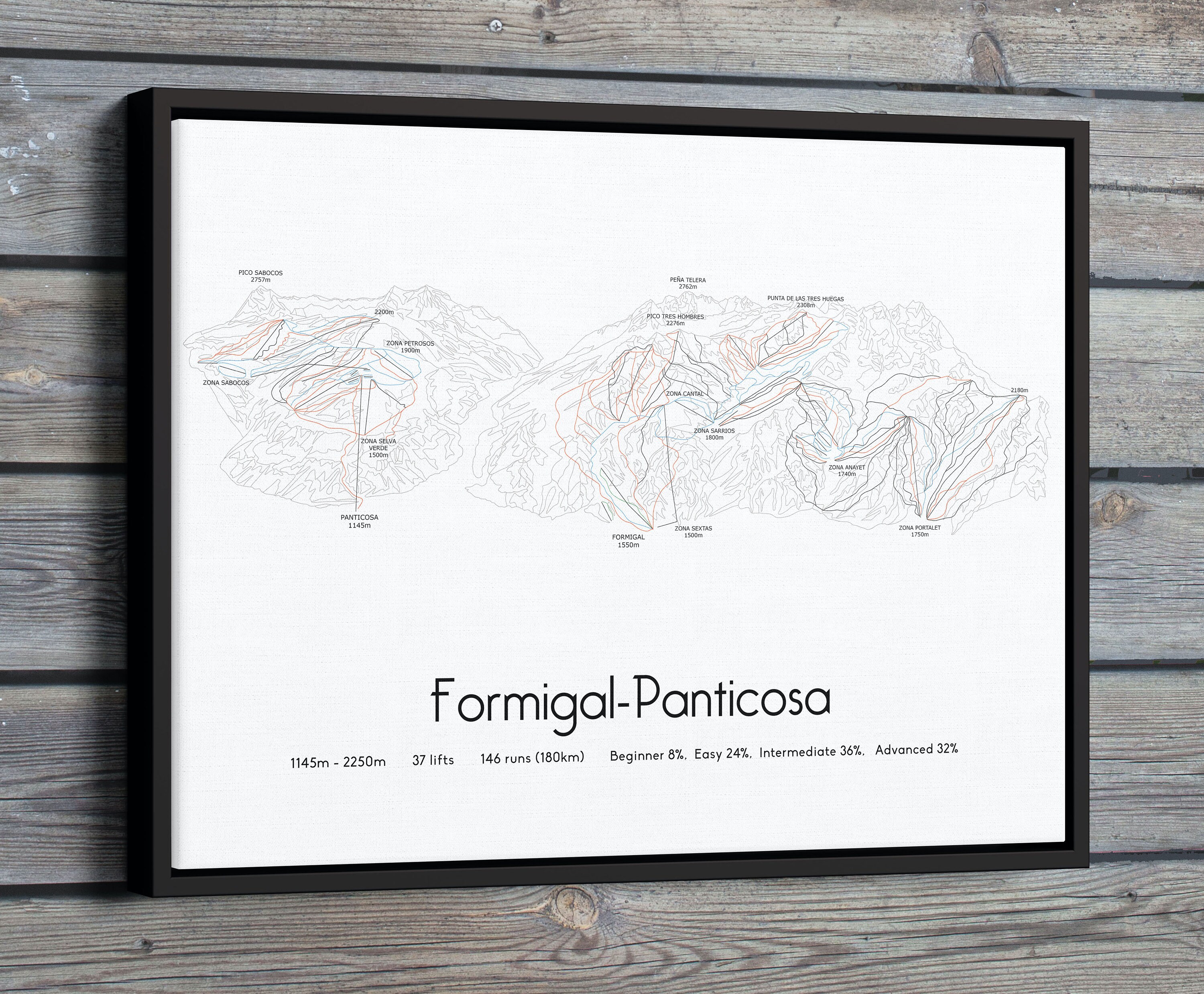 Formigal-panticosa Ski Piste Map Poster/print - Etsy
