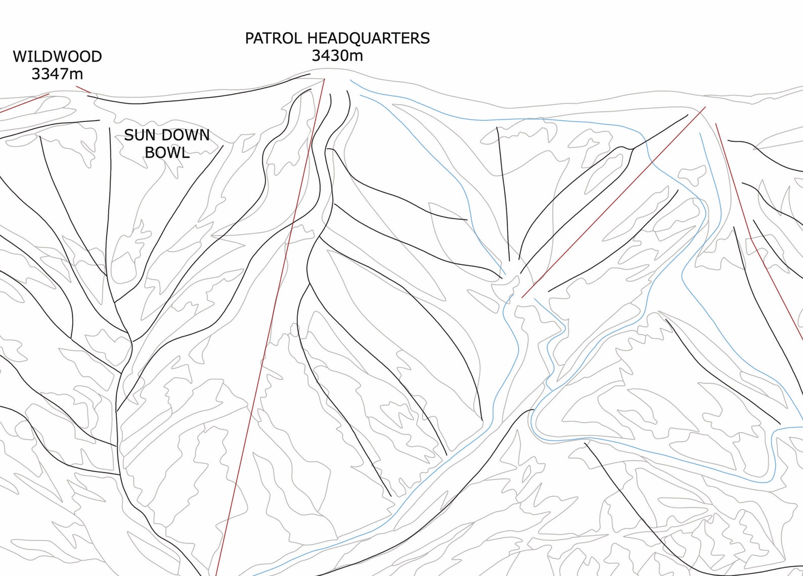 Vail Back Bowls Ski Trail Piste Map Poster/print - Etsy