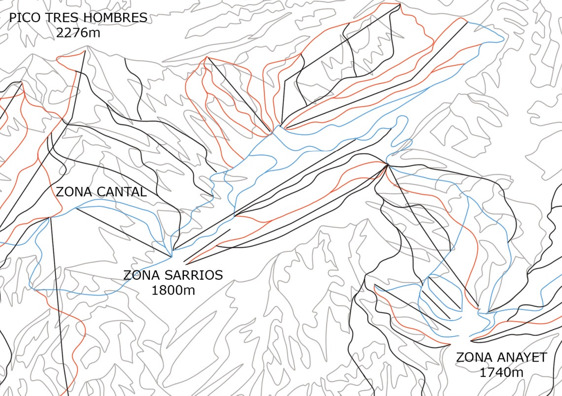 Formigal-panticosa Ski Piste Map Poster/print - Etsy Singapore