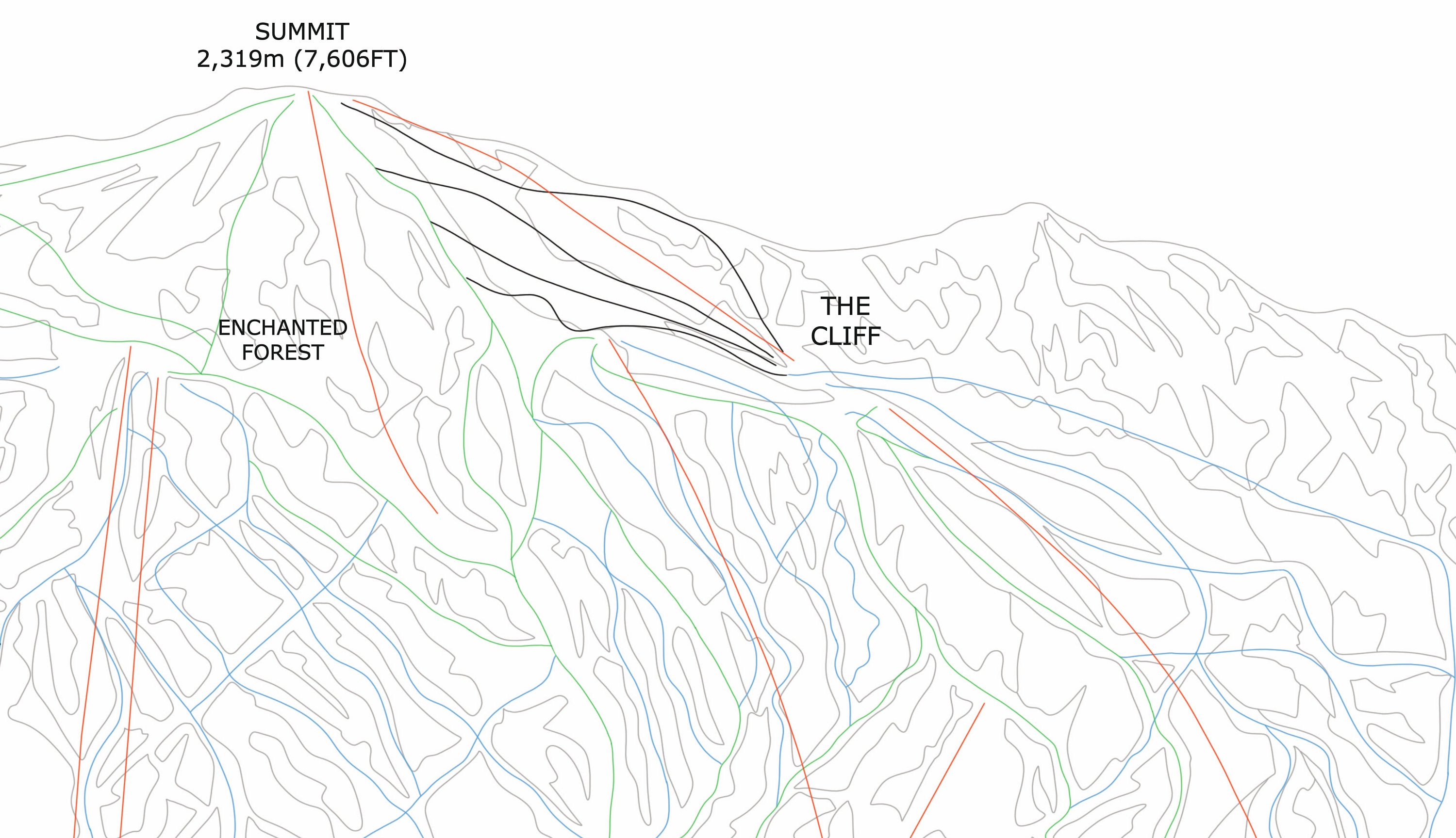 Big White Ski Piste Trail Map Poster/print - Etsy