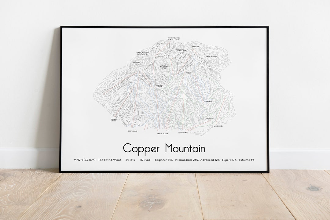 Copper Mountain Ski Trail Piste Map Poster/print - Etsy