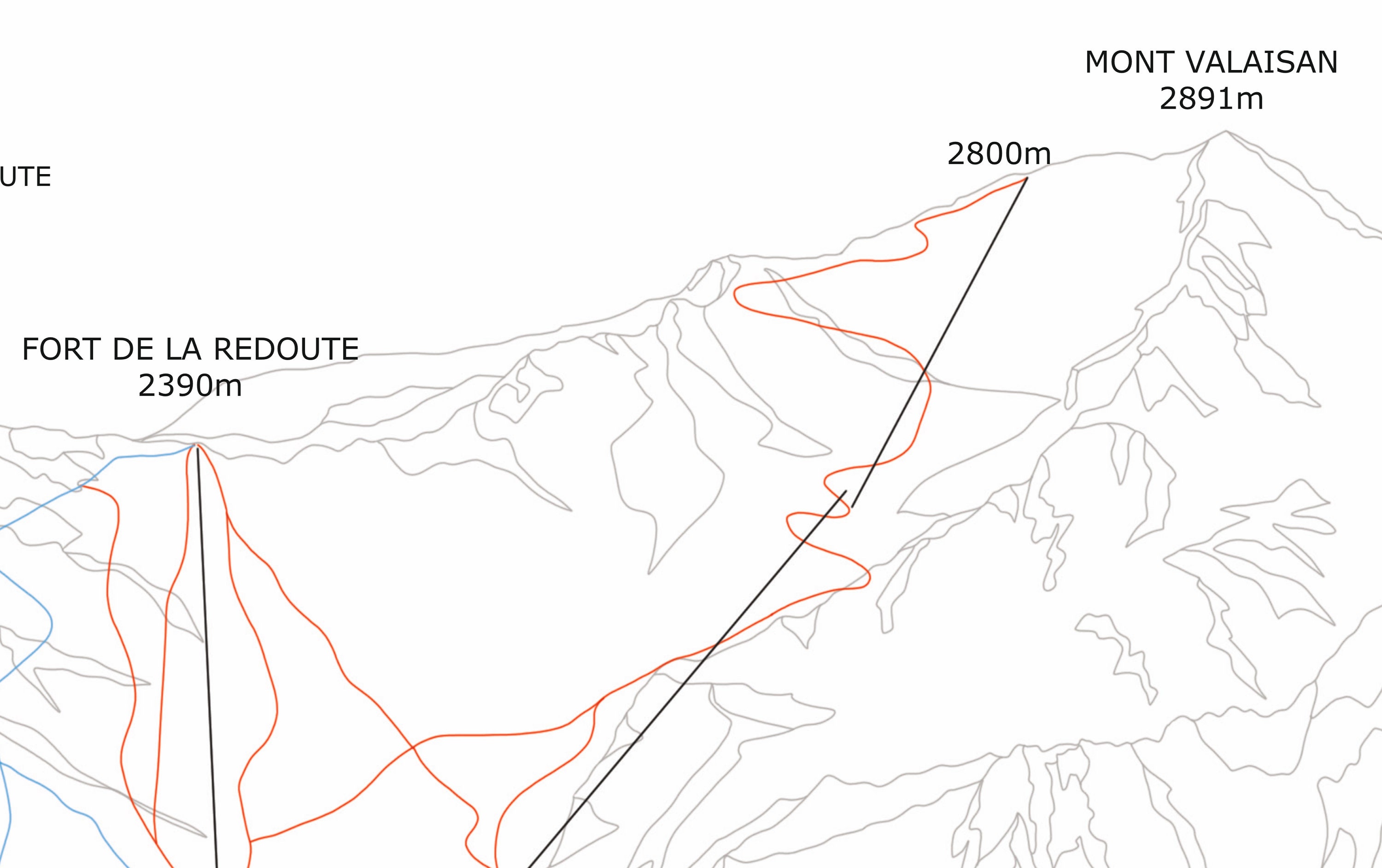 La Rosière La Thuile Ski Piste Map Poster/Print | Etsy