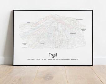 Val D'isere Poster, Val D’isere Ski Map Print Illustration Travel ...