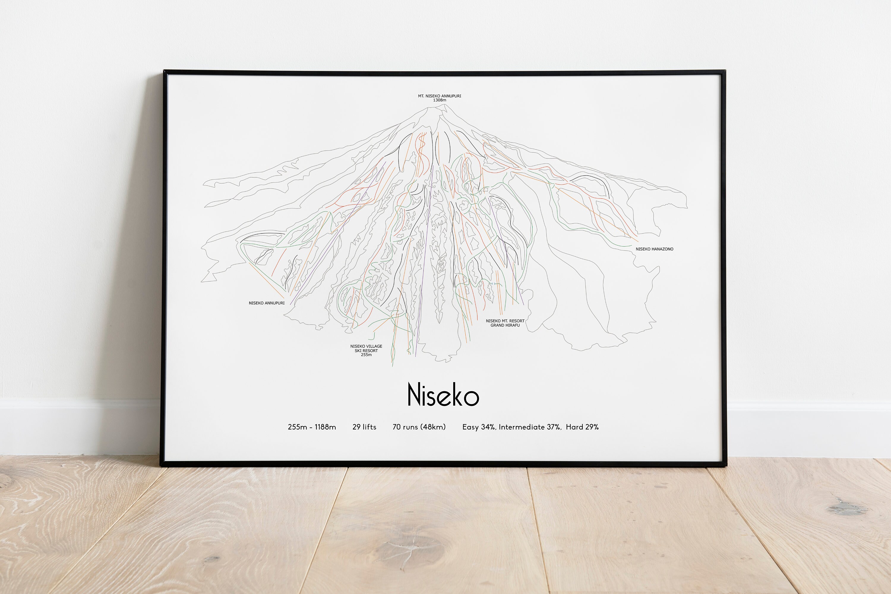 Niseko United - Japan - Ski Piste Map Poster/print - Etsy