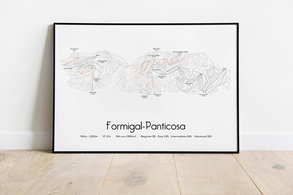 Formigal-panticosa Ski Piste Map Poster/print | Etsy Singapore
