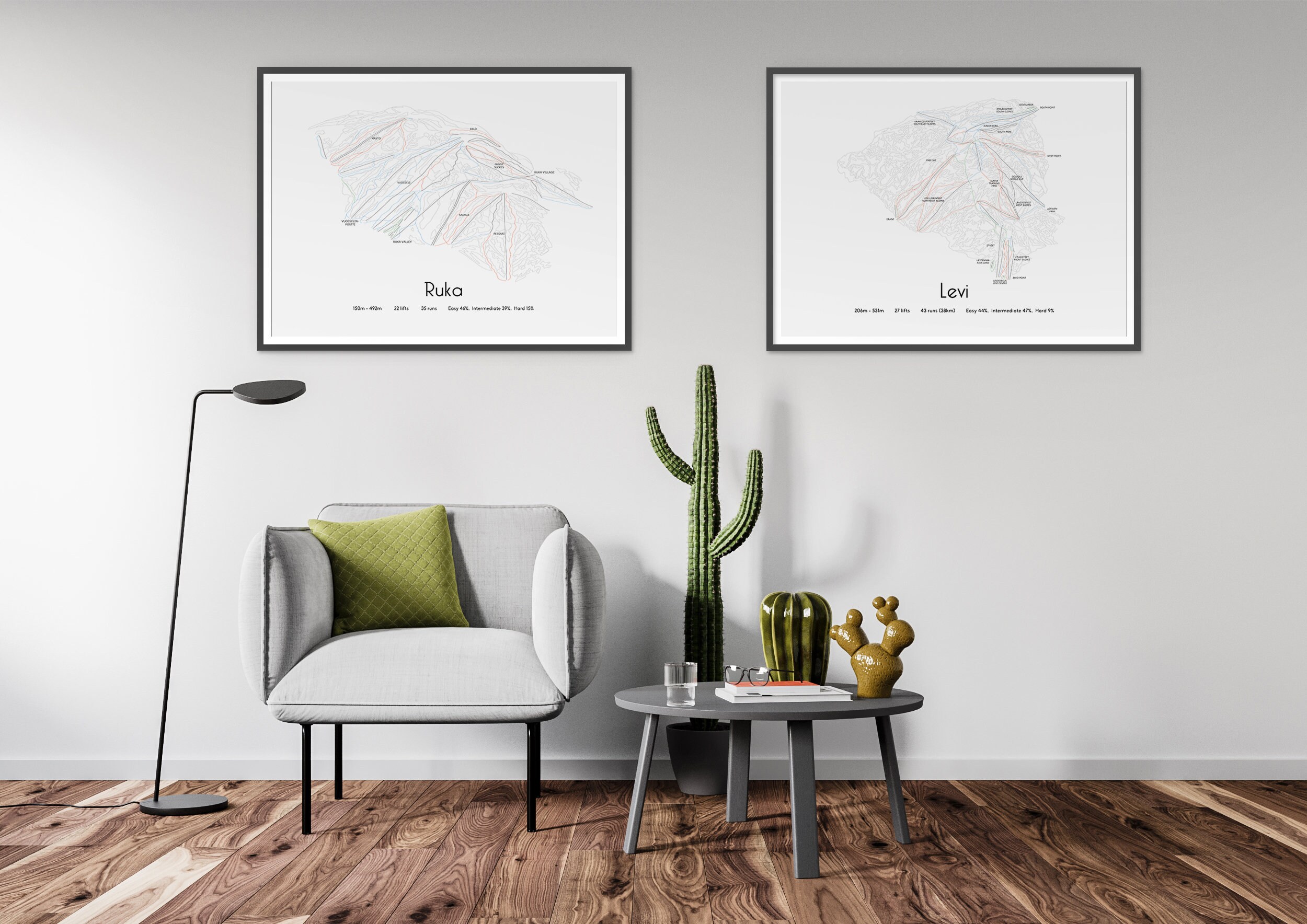 Levi Finland Piste Map Poster/print - Etsy UK