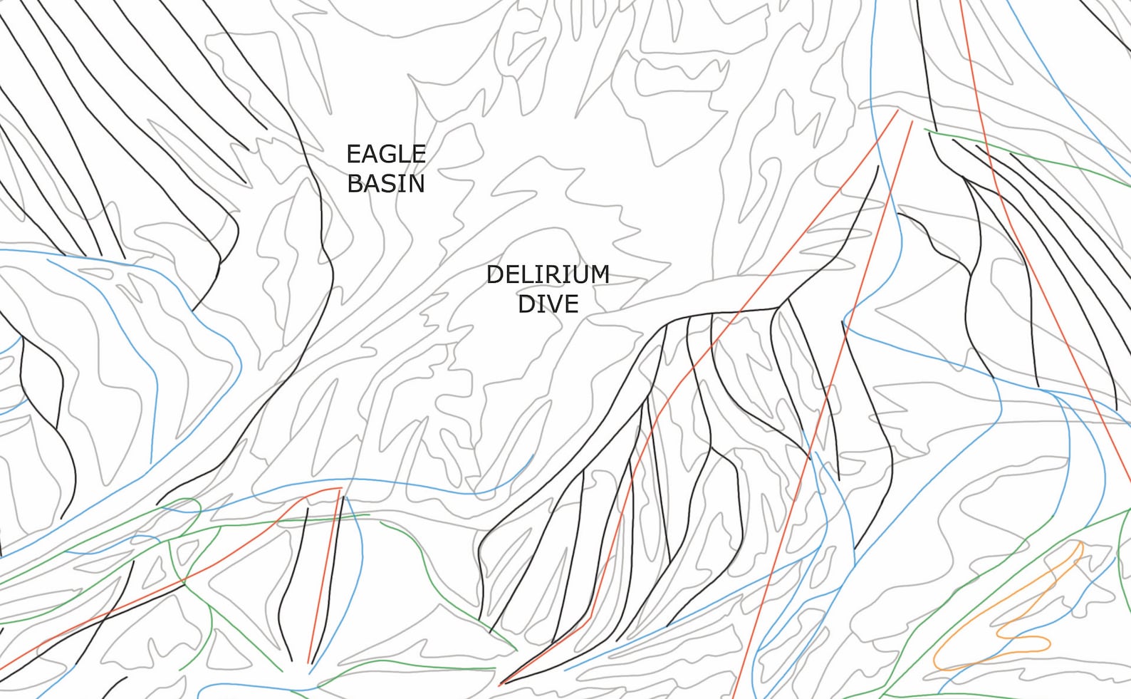 Sunshine Village Banff Ski Piste Trail Map Poster/print | Etsy
