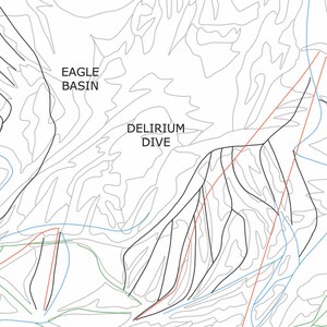 Sunshine Village Banff Ski Piste Trail Map Poster/print | Etsy