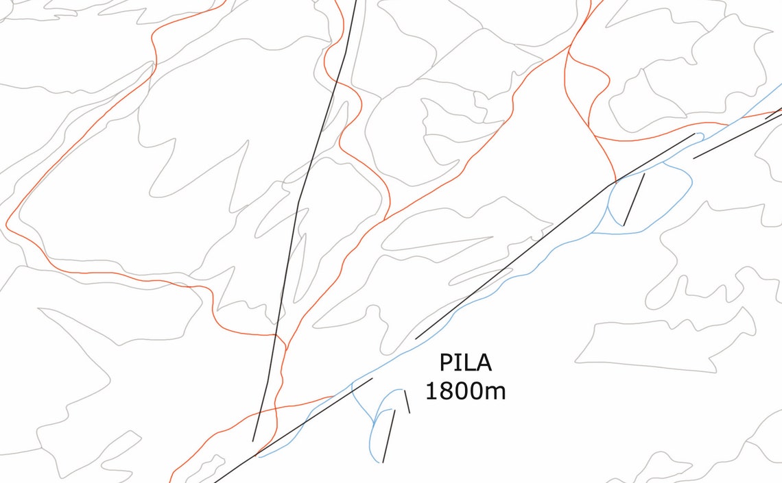 Pila Aosta Valley Ski Piste Map Poster/print - Etsy