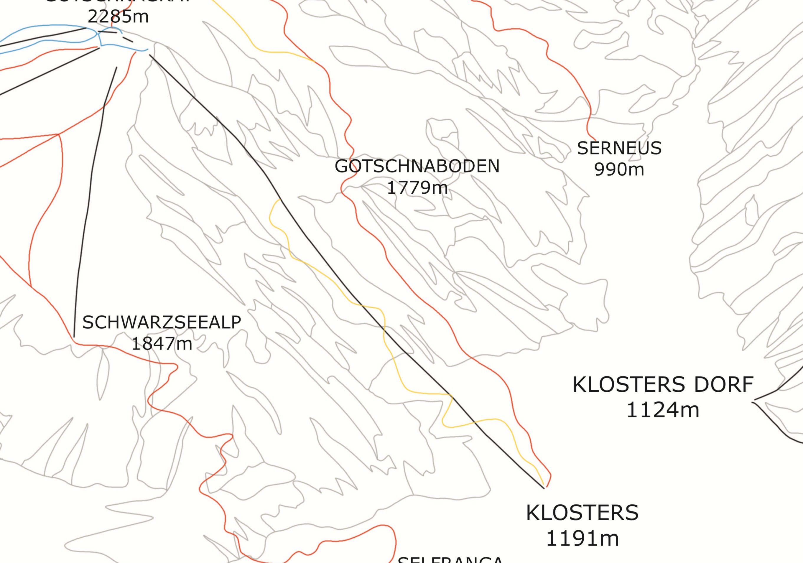 Davos Klosters Ski Piste Map Poster/Print | Etsy
