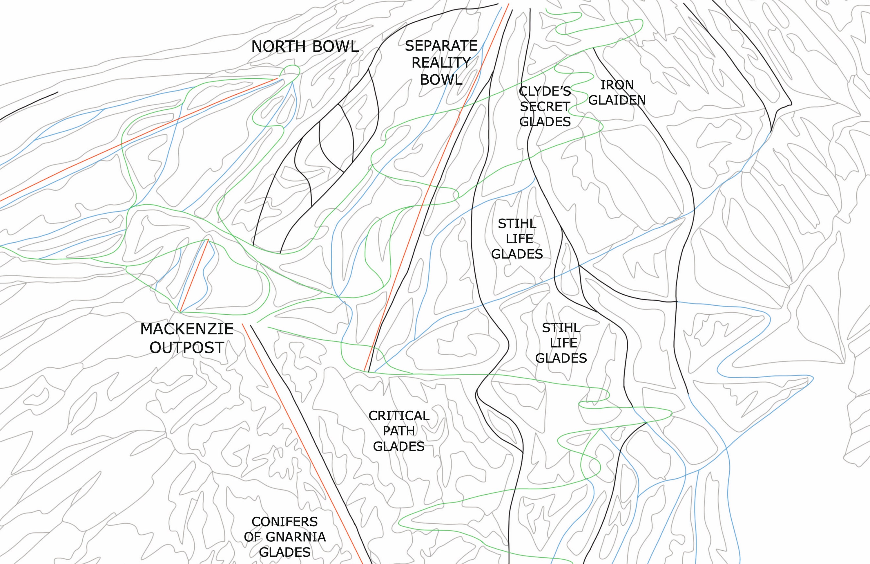 Revelstoke Ski Piste Trail Map Poster/print - Etsy