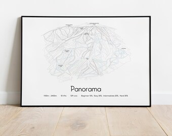 Sunshine Village Banff Ski Piste Trail Map Poster/print | Etsy