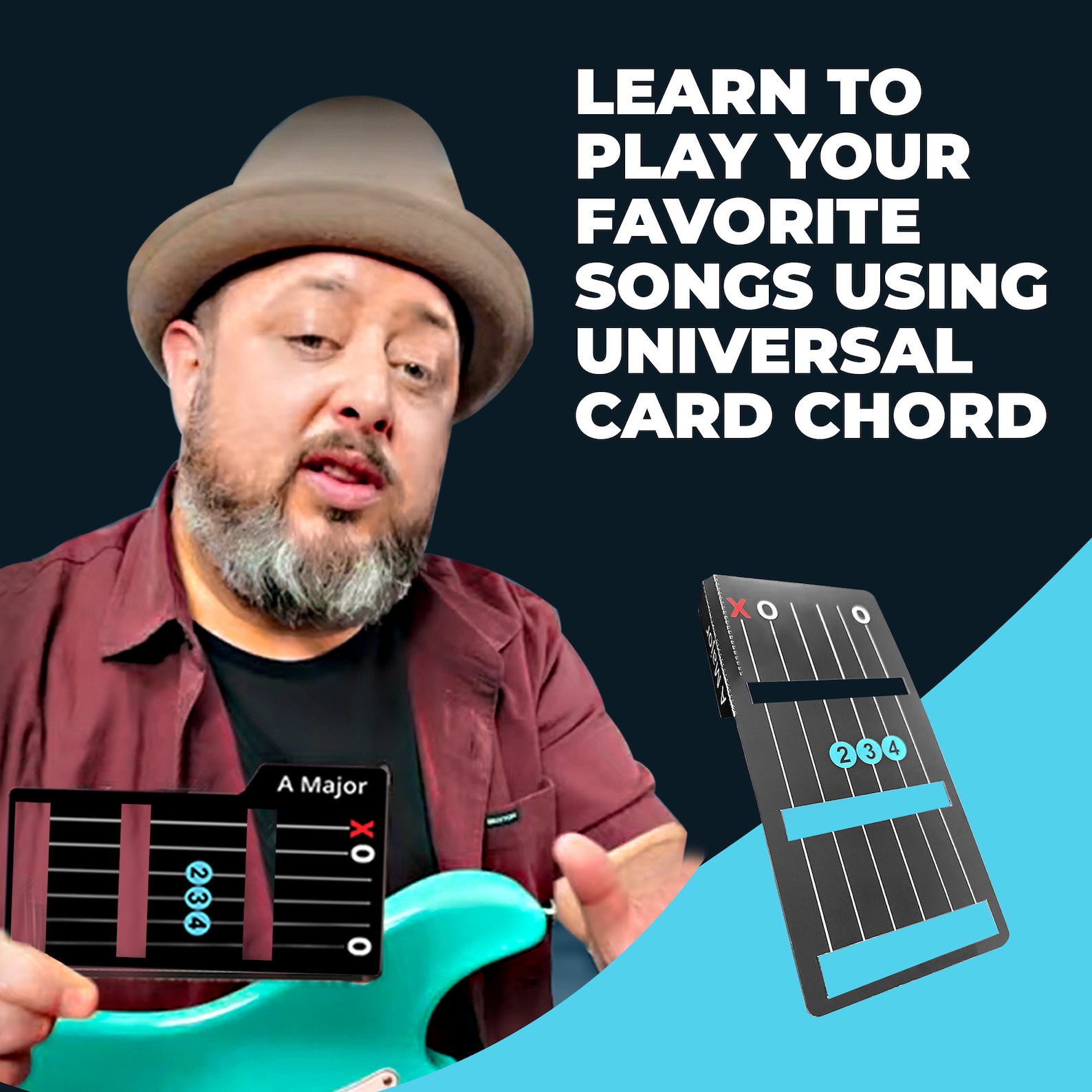 Learn to Play Guitar in Minutes Card Chords (fits All Guitars) GUITAR ...