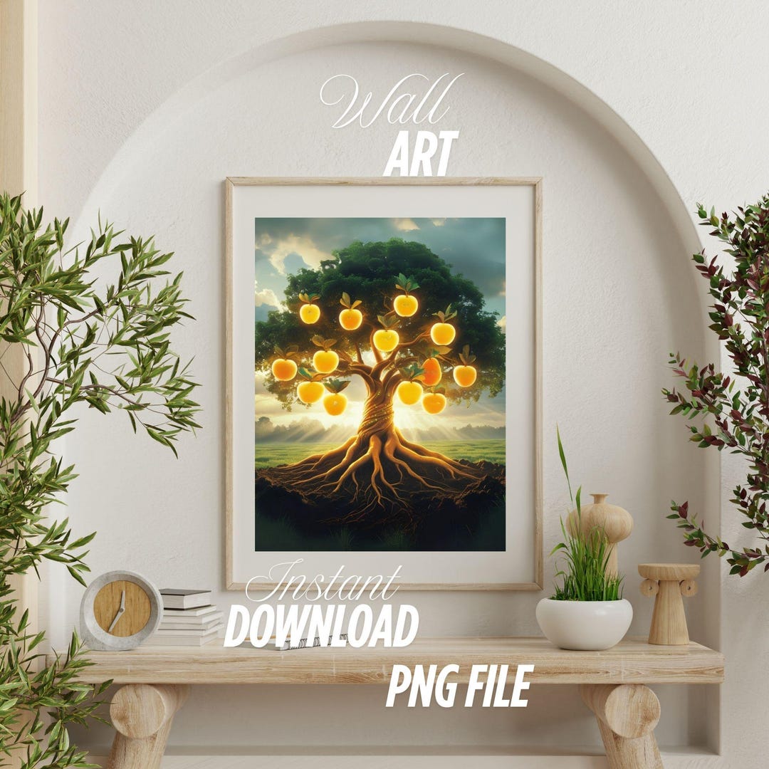 Glowing Tree of Life PNG – Enchanted Digital Art Download - Etsy
