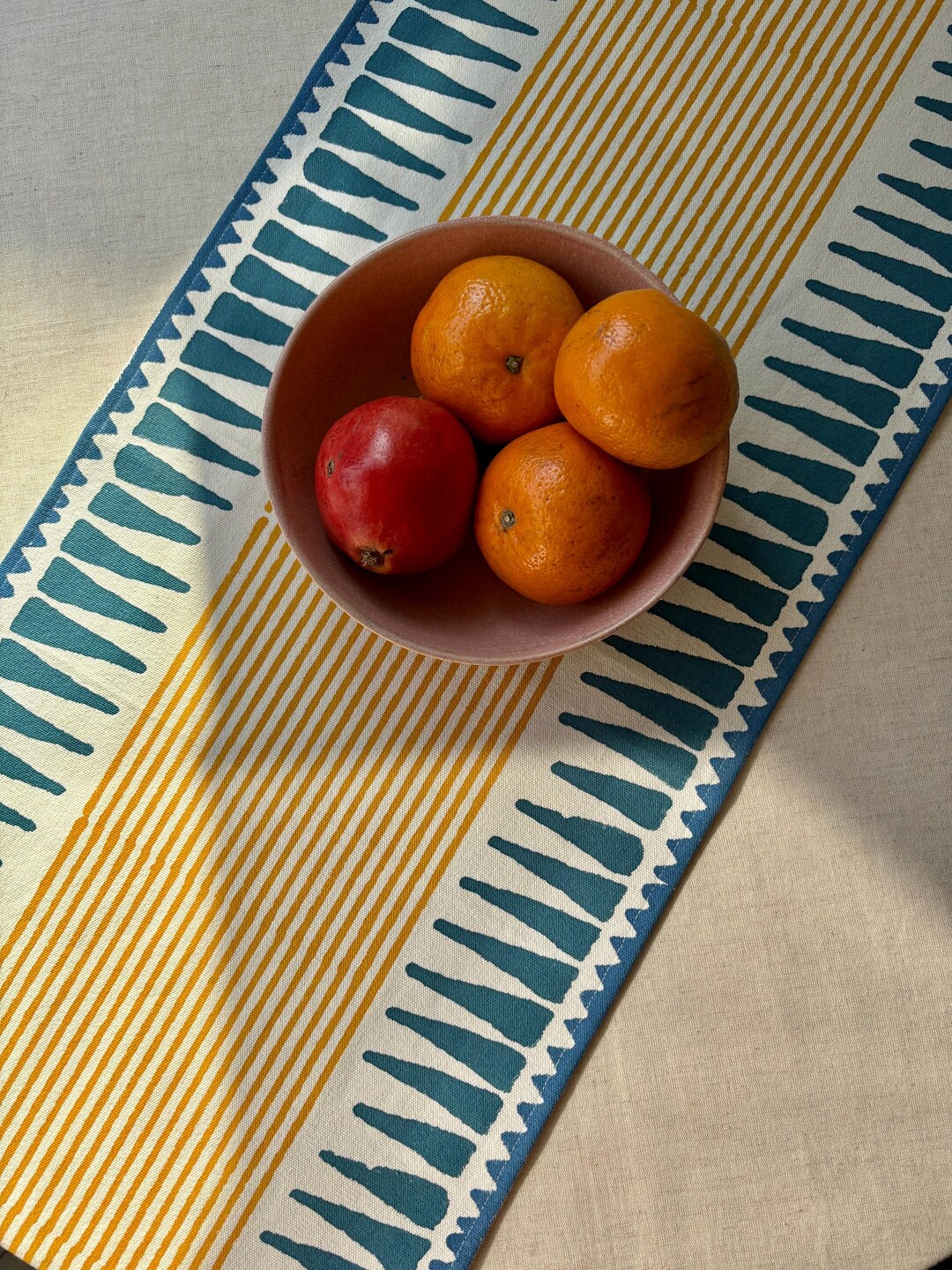 Cotton Hand Block Printed Table Runner/ Table Decor/ Housewarming Gift ...