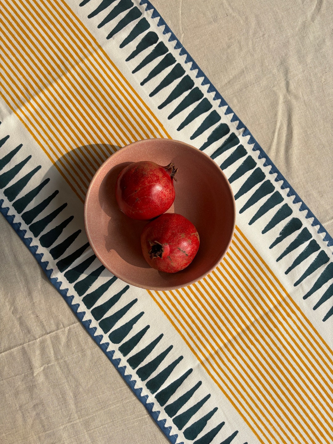Cotton Hand Block Printed Table Runner/ Table Decor/ Housewarming Gift ...