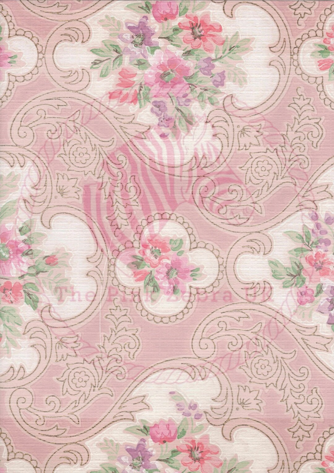 Pretty Pinks Vintage Wallpaper / Digital Wallpaper Kit / Junk Journal ...