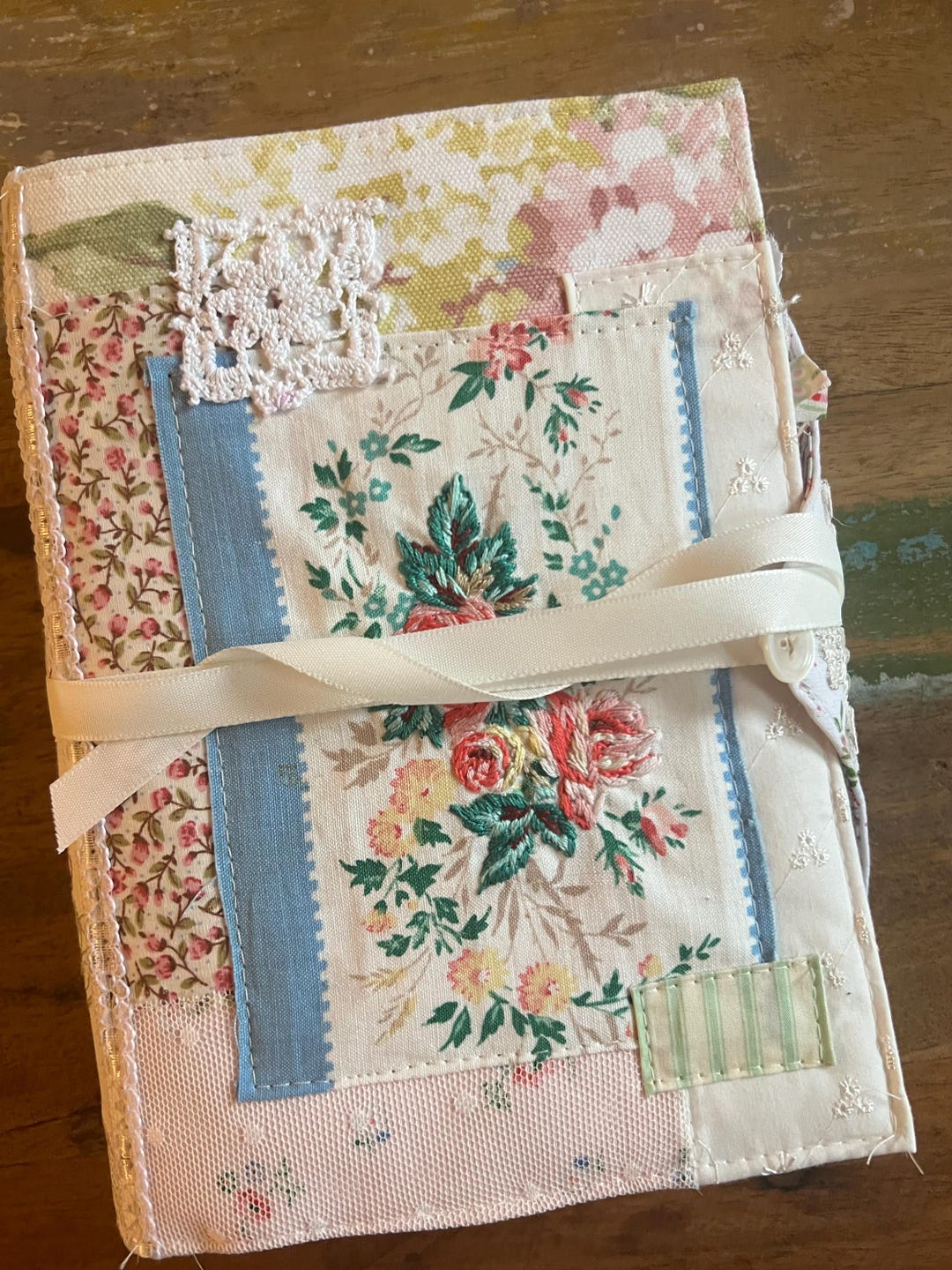Chunky Fabric Handmade Junk Journal / Large Handmade Junk Journal ...