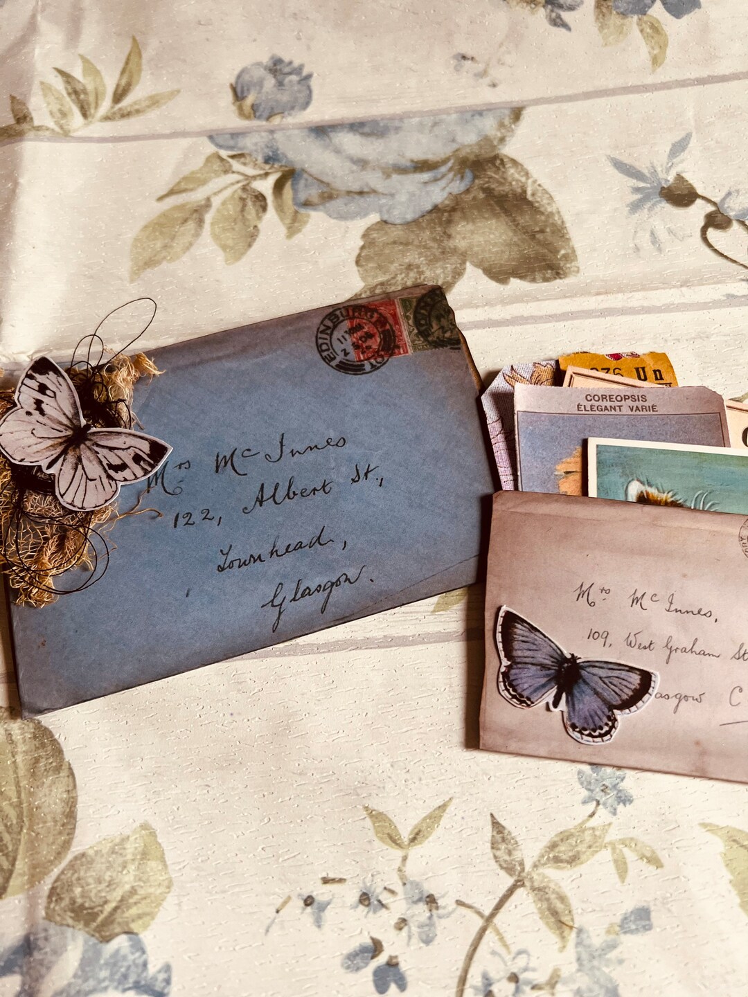 Vintage Envelope Pockets / Junk Journal Digital Kit / Digital Floating ...