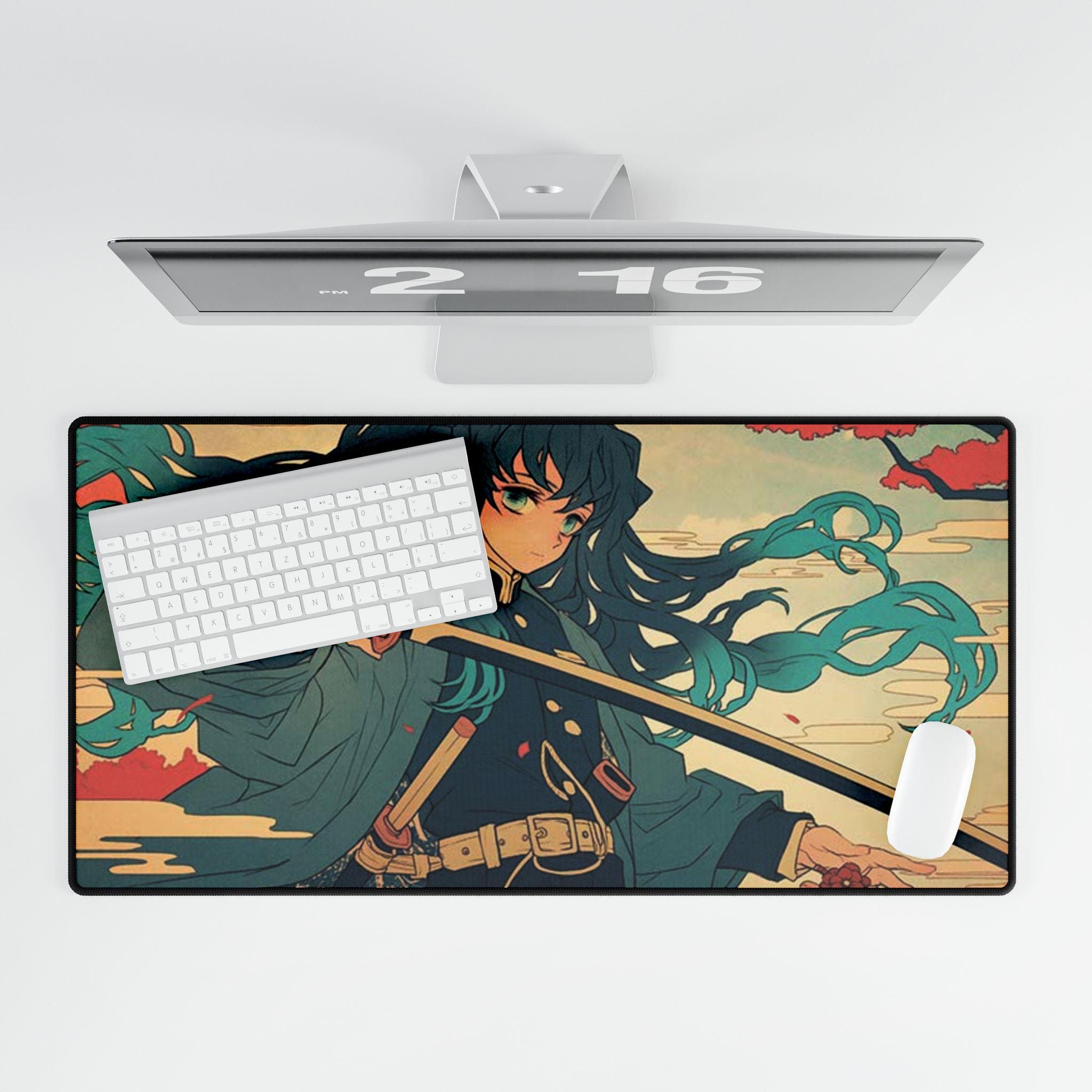 Muichiro Tokito Mist Hashira Mousepad Demon Slayer Anime Art Desk Mats ...