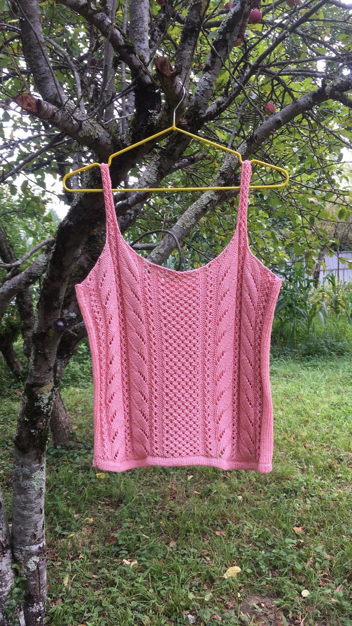 Knit Tank Top Cropped Tank Top Knit Top With Lace Knit - Etsy