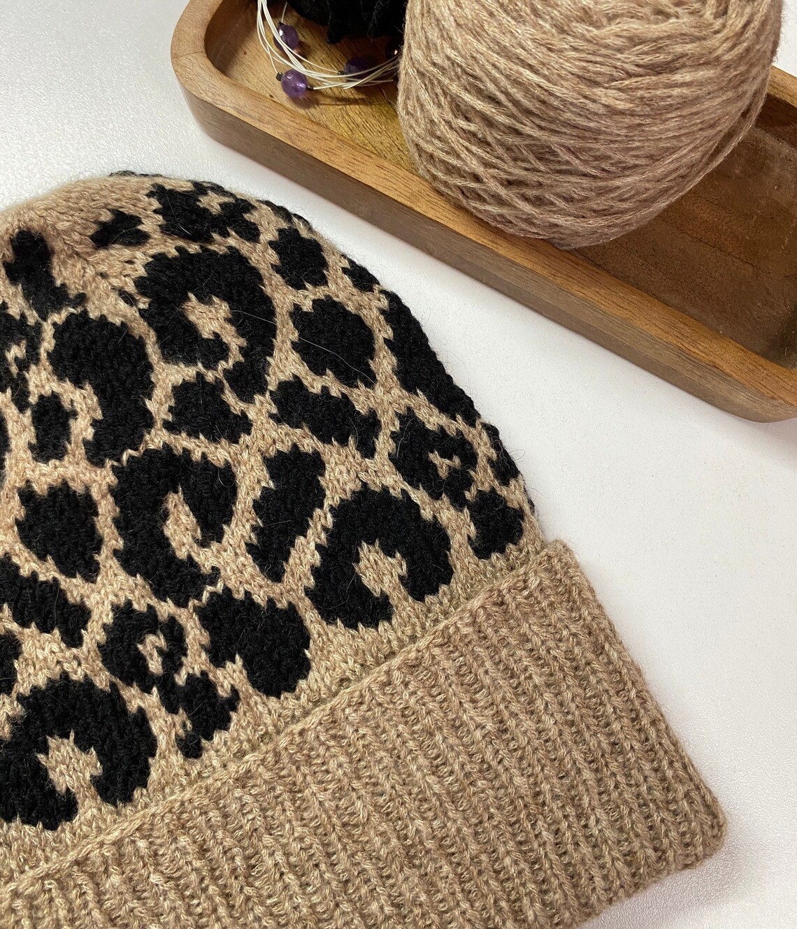 Leopard Print Winter Hat, Leopard Beanie, Women's Knit Beanie, Knit Hat ...