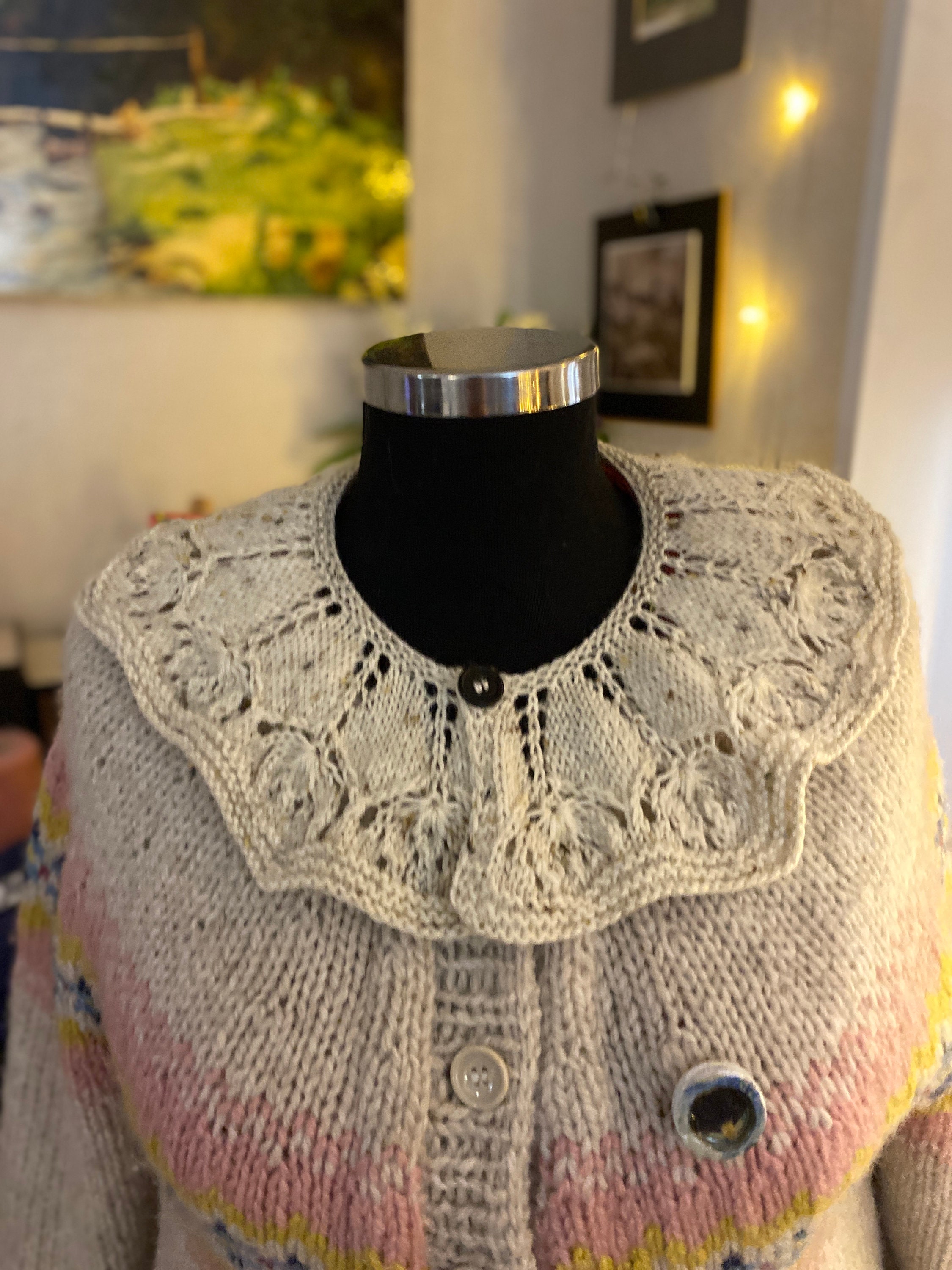 Romantic Lace Collar_peter Pen Collar_knitted Collar_vintage Style Lace ...