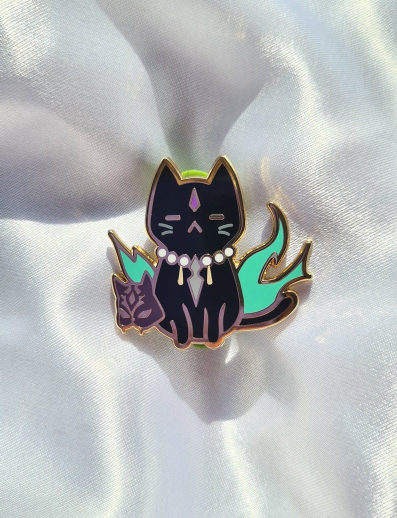 Xiao Cat Pin (adeptus Meow) - Genshin Impact Hard Enamel Pin Badge - Etsy