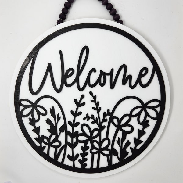 Welcome Sign Round - Etsy