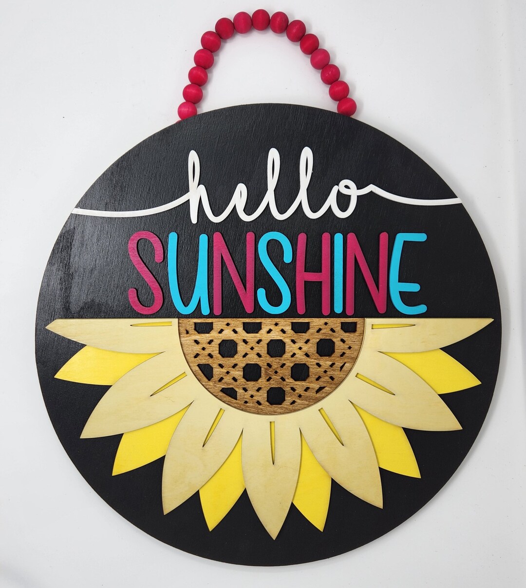 Hello Sunshine Sunflower Door Hanger - Etsy