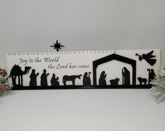 Nativity Christmas Countdown - Etsy