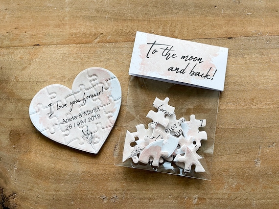 Puzzle Card Heart for Valentine's Day - Etsy UK