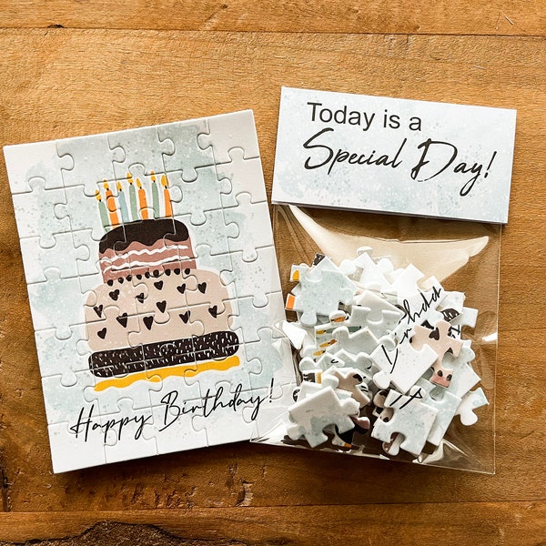 Happy Birthday Puzzle Card - Etsy
