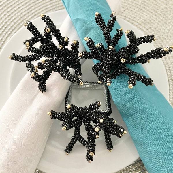 Black Napkin Ring - Etsy