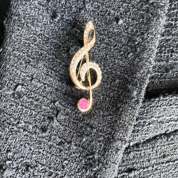 Treble Clef Brooch - Etsy UK