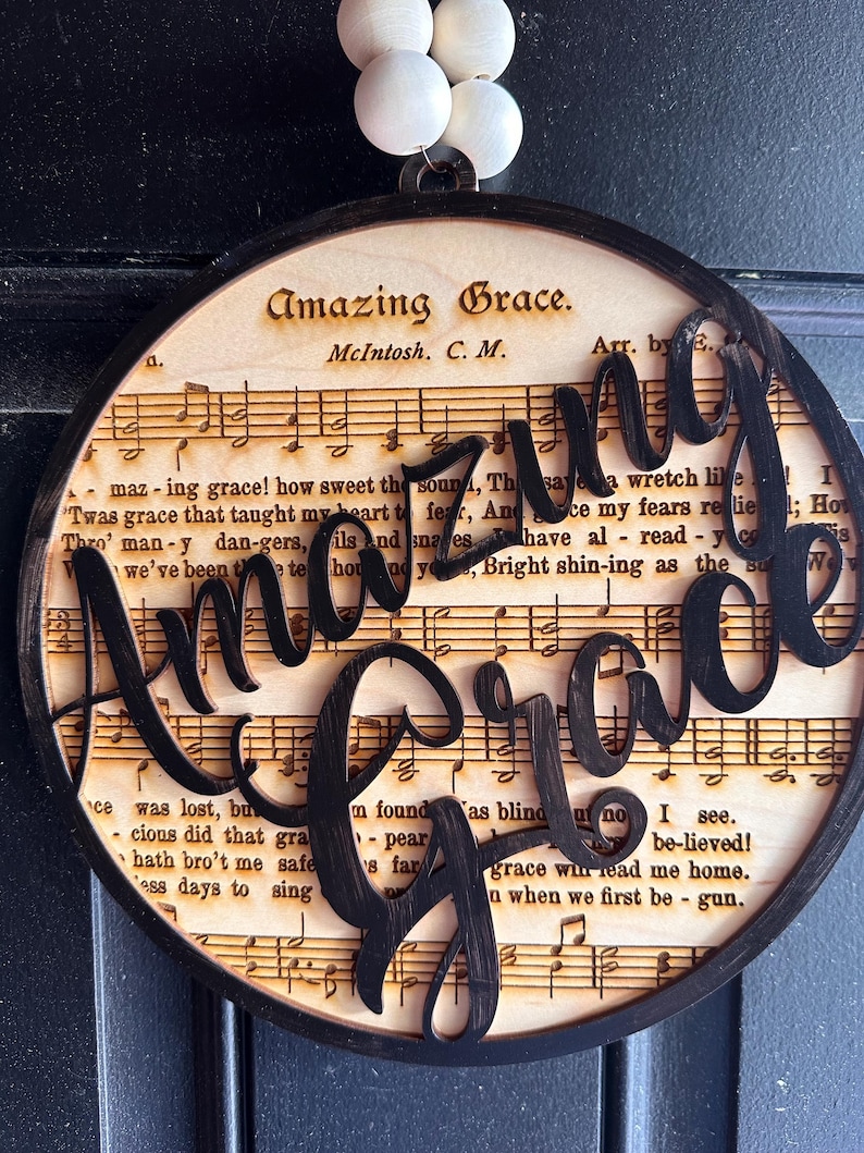 Laser Cut Grace Wood Ornament, Christian Decor - Etsy