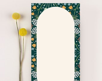 Notepad Tear off Notepad Small Notepad Floral Notepad | Etsy