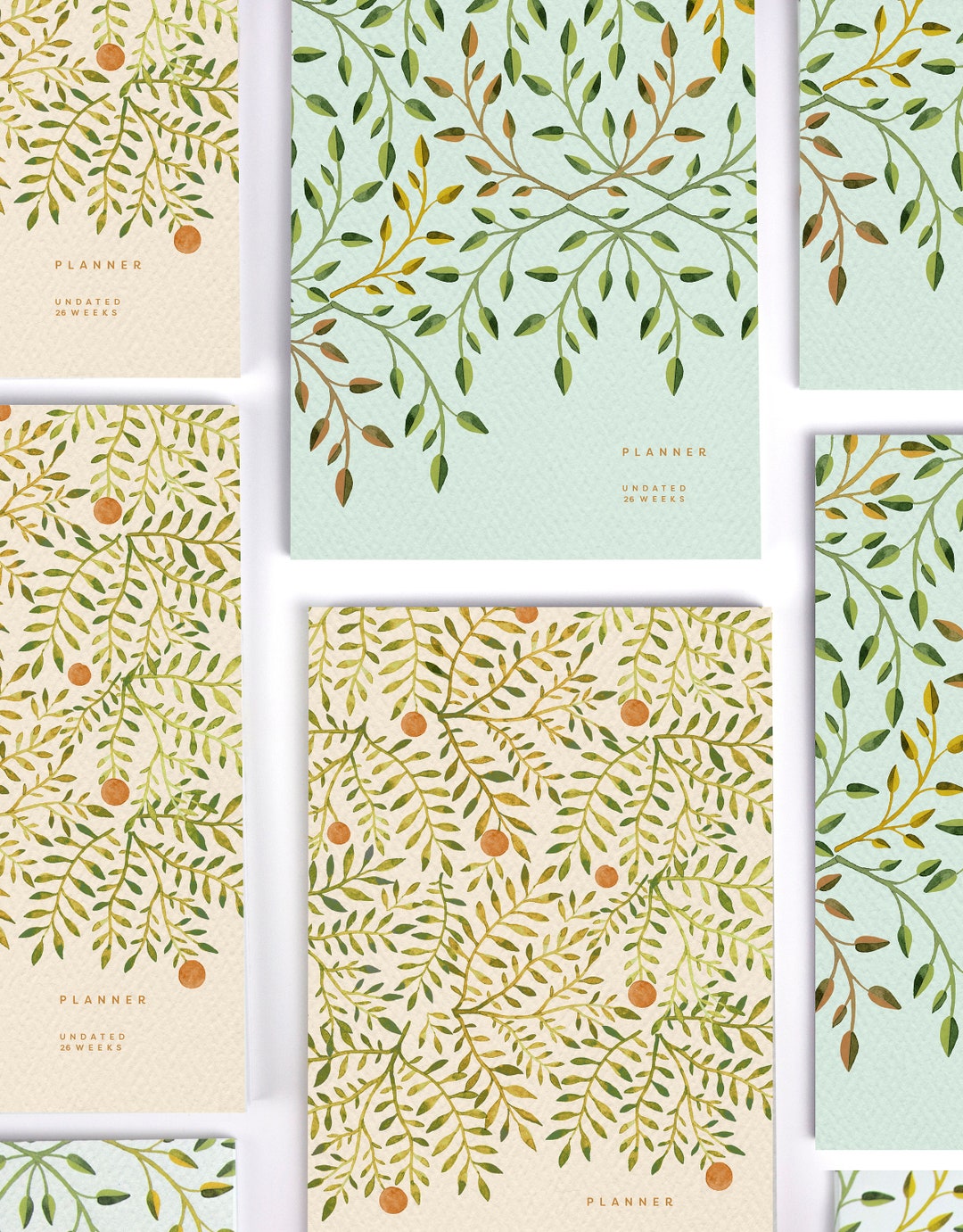 Set of 2 Six Month Planners, Undated Planner, SOFT COVER Planner ...