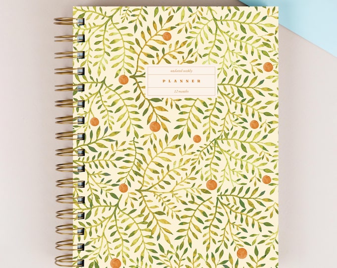 Hardcover Planner, UNDATED Planner, Yearly Planner, Spiral Bound ...