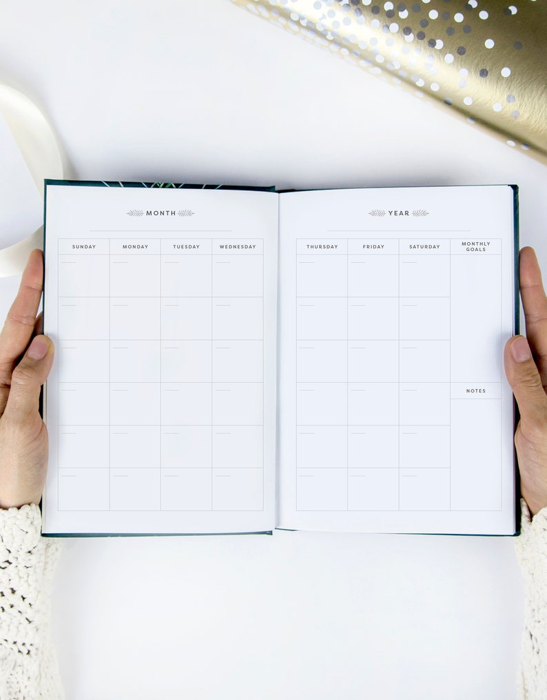 Undated Planner Weekly Planner Hardcover Planner Daily - Etsy