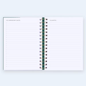 Hardcover Planner, UNDATED Planner, Yearly Planner, Spiral Bound Planner, Watercolor Flowers ...