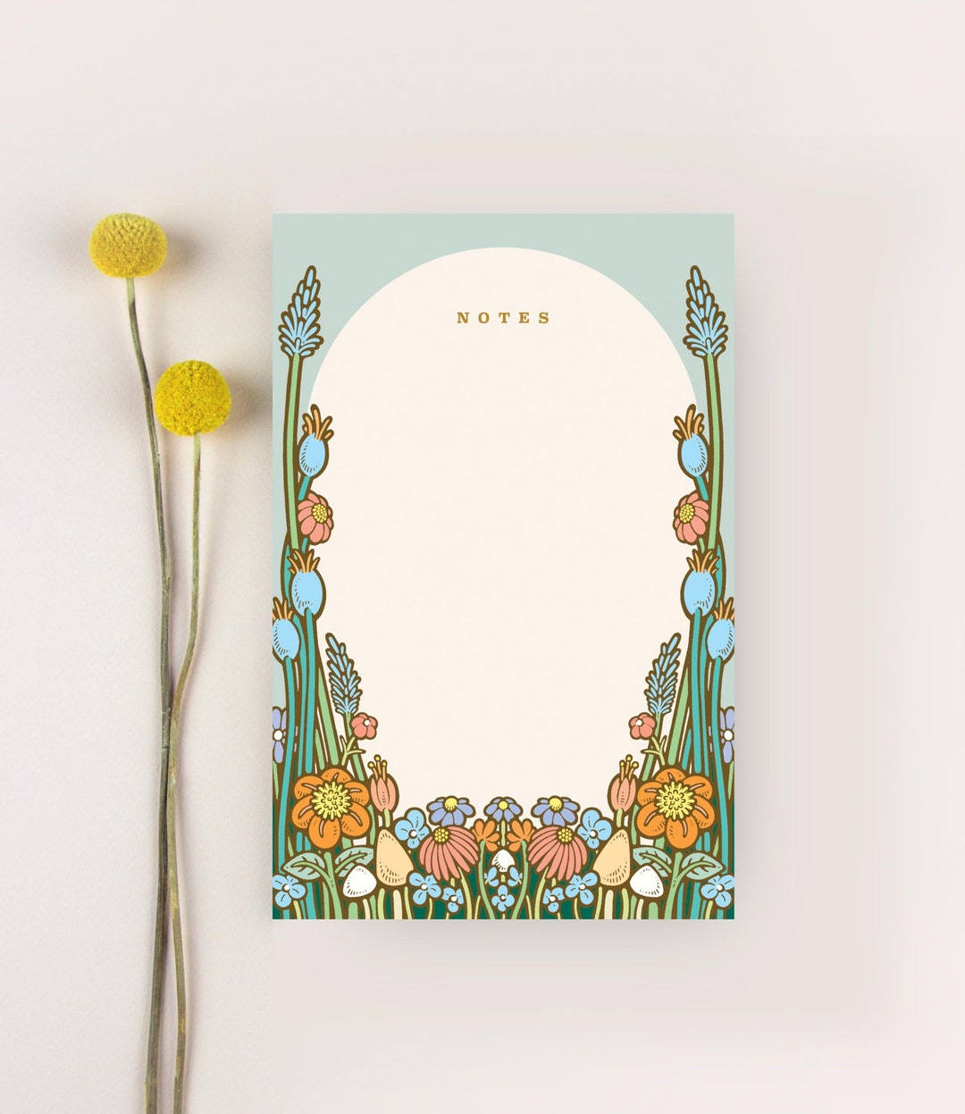 Tear-off Notepad, Floral Notepad, Nature Lovers Gifts, Office ...