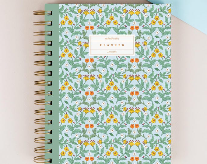 Hardcover Planner, UNDATED Planner, Yearly Planner, Cute Planner ...