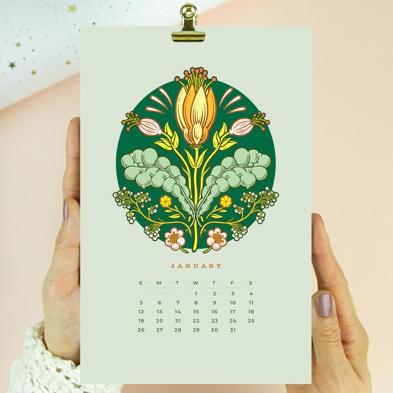 Watercolor Calendar - Etsy