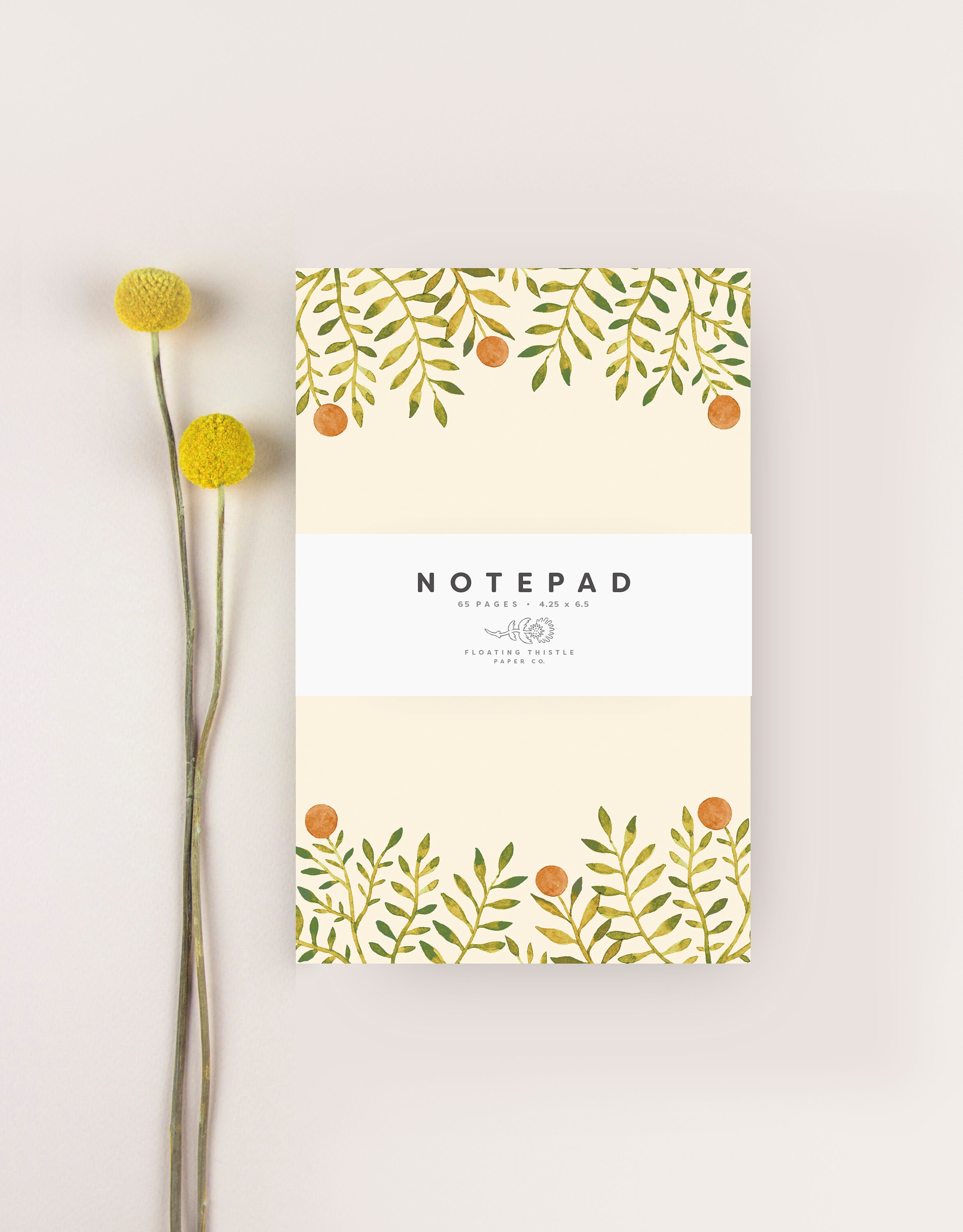 Notepad Tear off Notepad Small Notepad Floral Notepad - Etsy