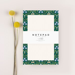 Notepad, Tear off Notepad, Floral Notepad, Small Notepad, Illustrated ...