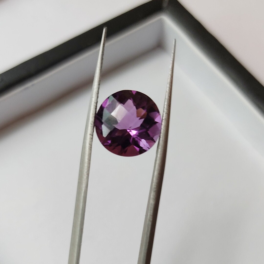 Amethyst Round Checker Cut AAA Quality 12mm/10mm Amethyst - Etsy UK