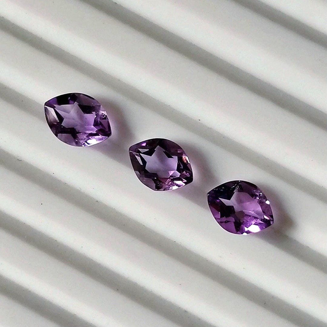 Brazil Amethyst 8x6mm Eye Shape, AAA Quality Fancy Amethyst, Faceted ...